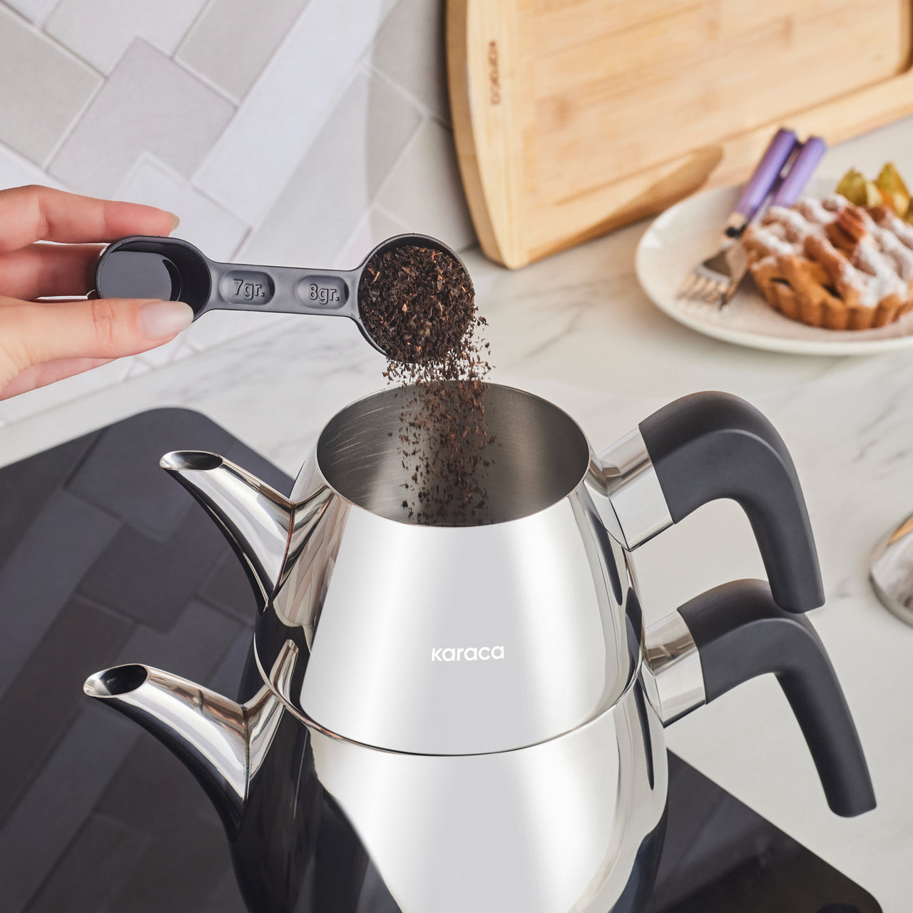 Karaca PowerSteel Pro 316+ Tokyo Teekannen Set, mittelgross – Evim.ch